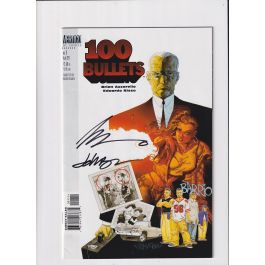 100 Bullets (1999) # 1 (8.0-VF) (375573) Signed 1st Agent Graves 1st ...