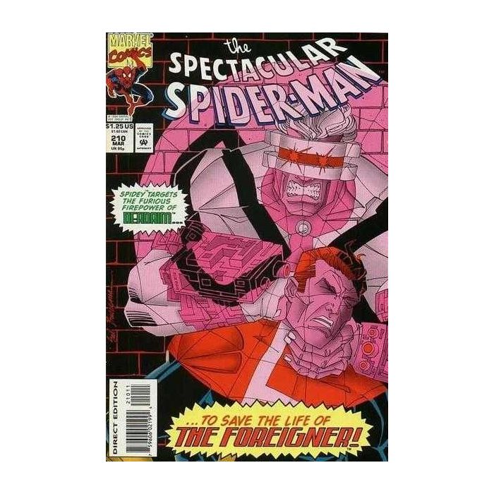Spectacular Spider-Man (1976) # 210 (8.0-VF) The Foreigner, Dead-Aim ...