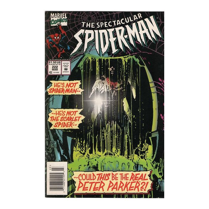 Spectacular Spider-Man (1976) # 222 Newsstand (7.0-FVF) Jackal, Scrier ...