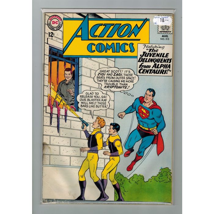 Action Comics (1938) # 315 (3.0-GVG) (536523) WATER DAMAGE House Of M ...
