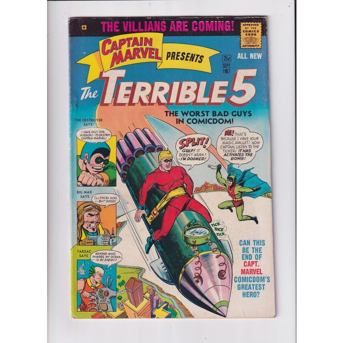 Captain Marvel Presents the Terrible Five (1966) # 5 (5.0-VGF) (1886003 ...