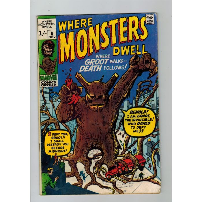 Where Monsters Dwell (1970) # 6 UK Price (5.0-VGF) (2249807) Reprint of ...