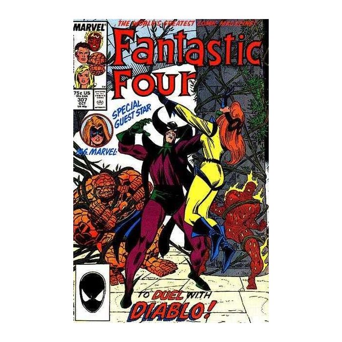 Fantastic Four (1961) # 307 (6.0-FN) Ms. Marvel, Crystal, Diablo House ...