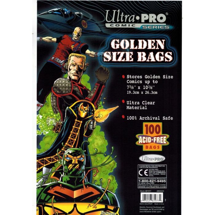Ultra Pro Golden Size Comic Bags (100) House Of M Comics