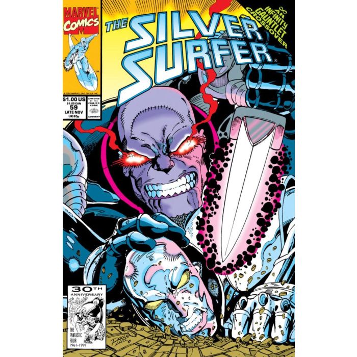 Silver Surfer (1987) # 59 (8.0-VF) Infinity Gauntlet Crossover, Thanos ...