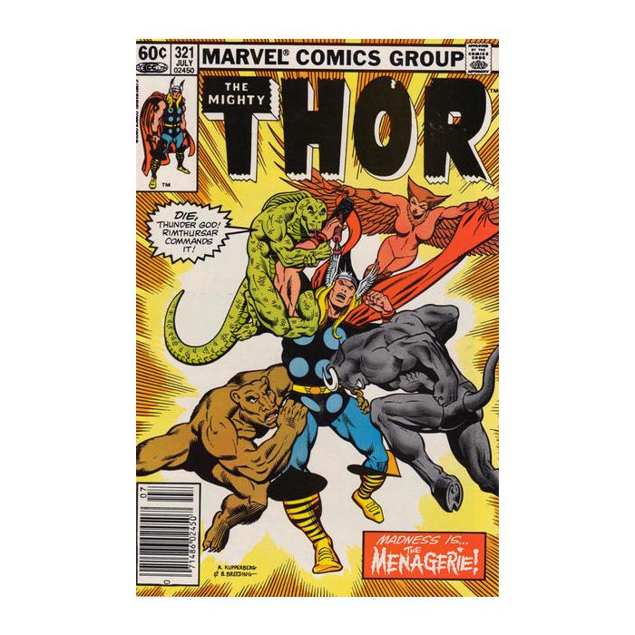 Thor (1962) # 321 Newsstand (6.0-FN) Menagerie of Rimthursar House Of M ...
