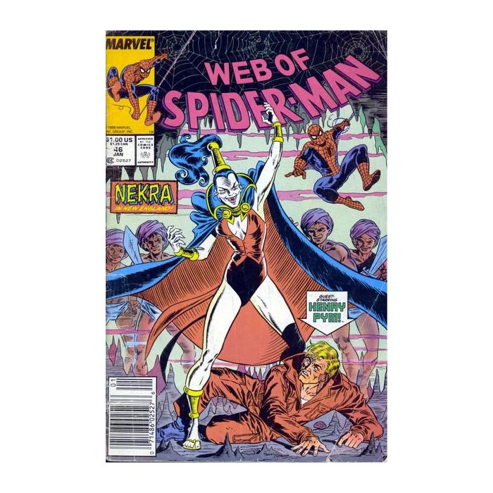 Web of Spider-Man (1985) # 46 Newsstand (6.0-FN) Nekra Hank Pym Scarlet ...